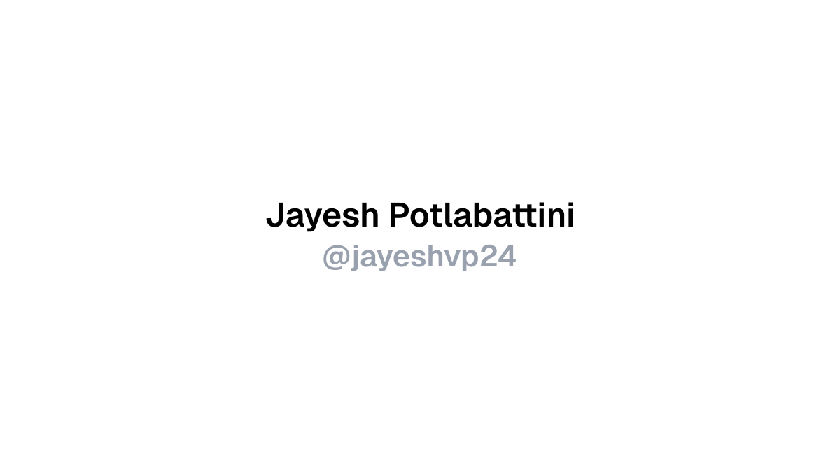 Jayesh Potlabattini